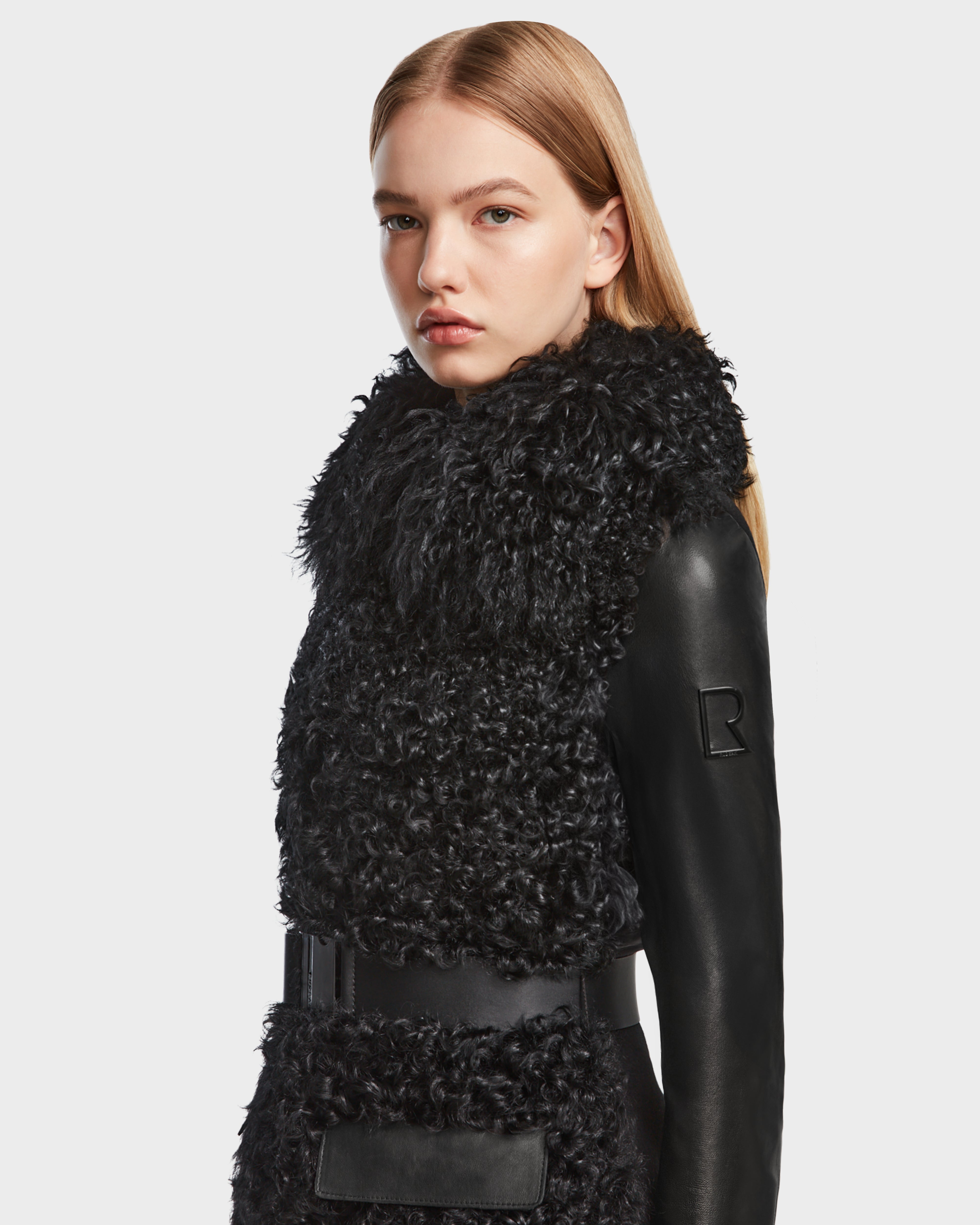 RUDSAK DASHA Women's Leather & Shearling Jacket - Luxury Style – Rudsak