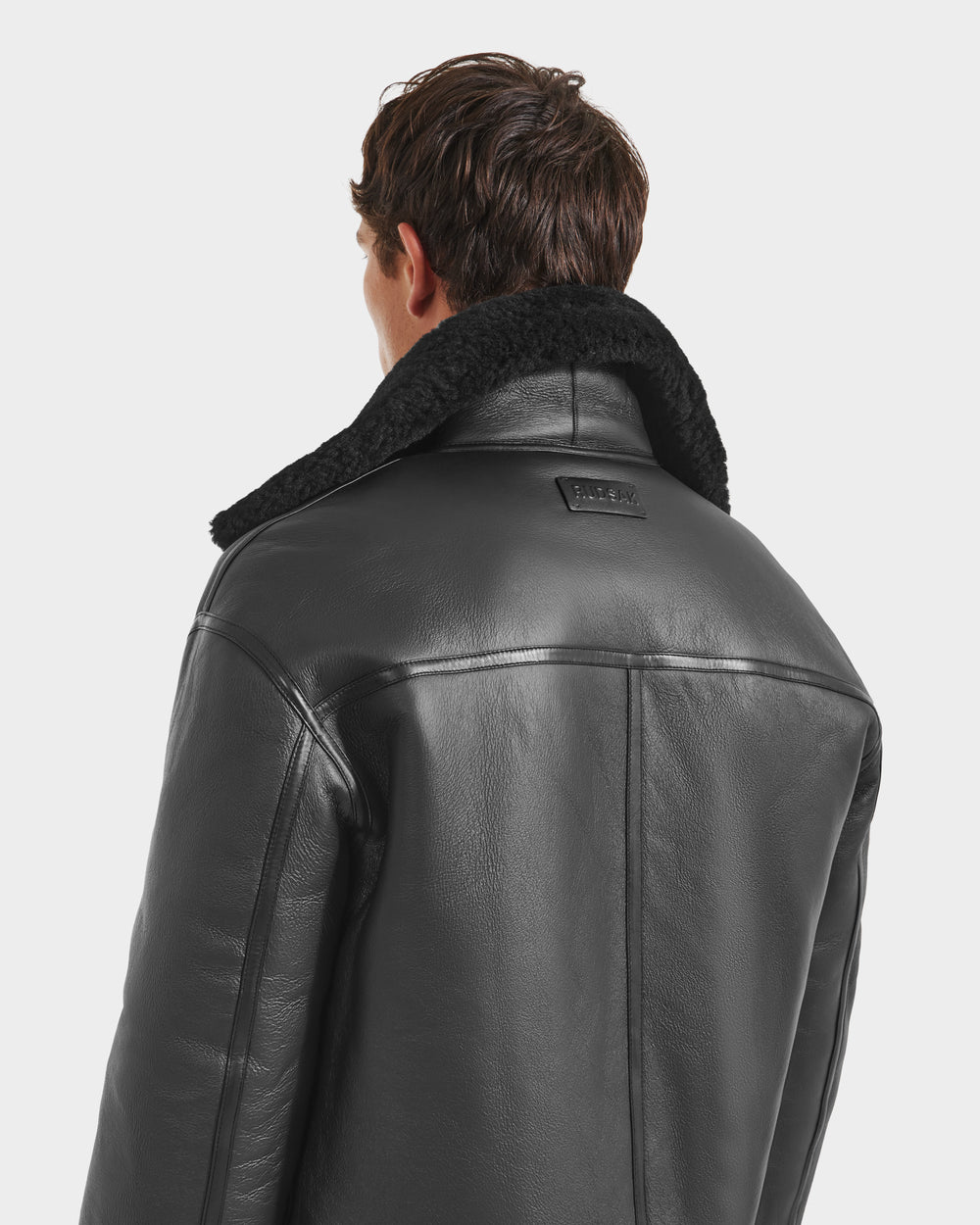 leather jacket collar men