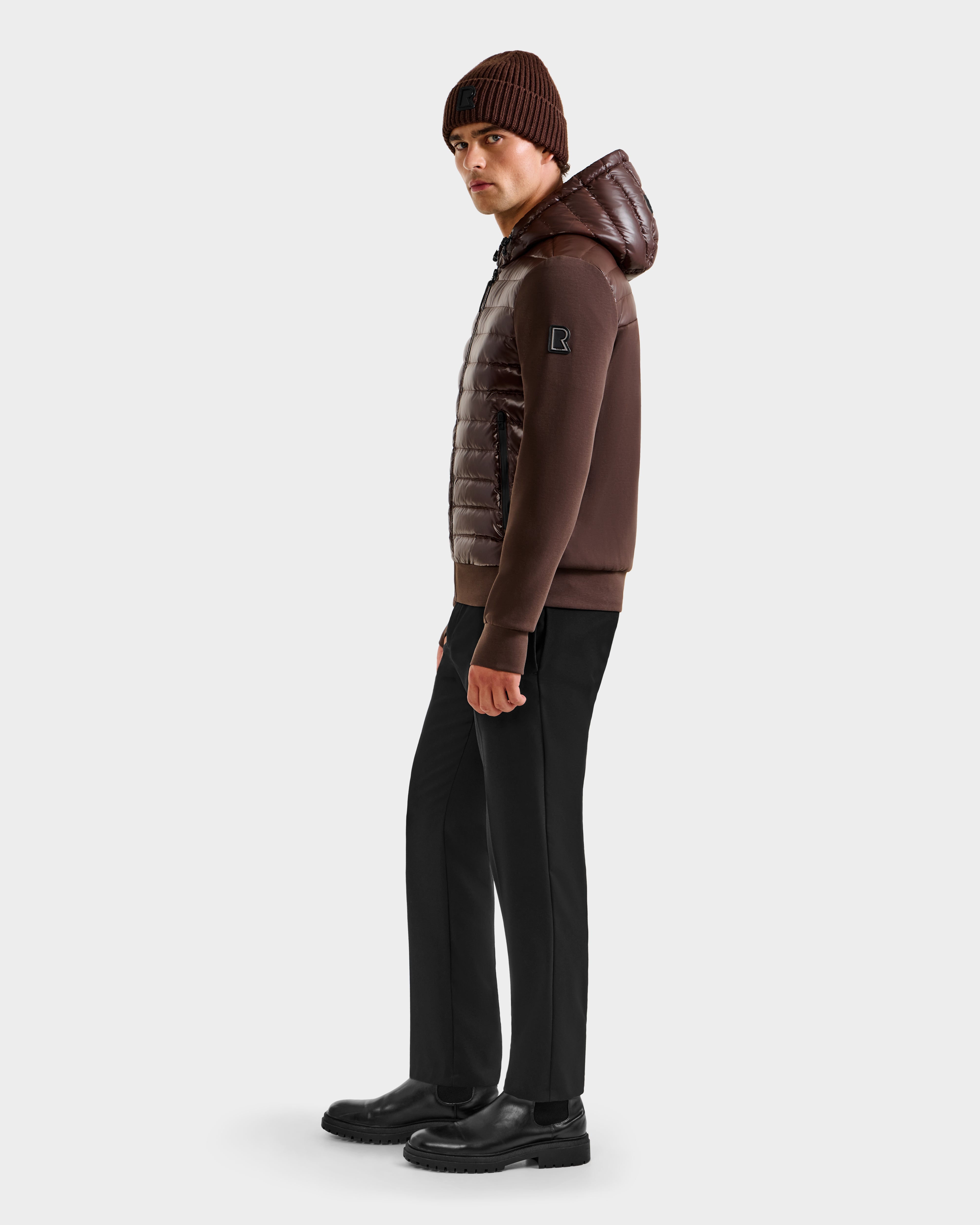 RUDSAK DEE S Men's Lightweight Down Jacket - Espresso Urban Style – Rudsak