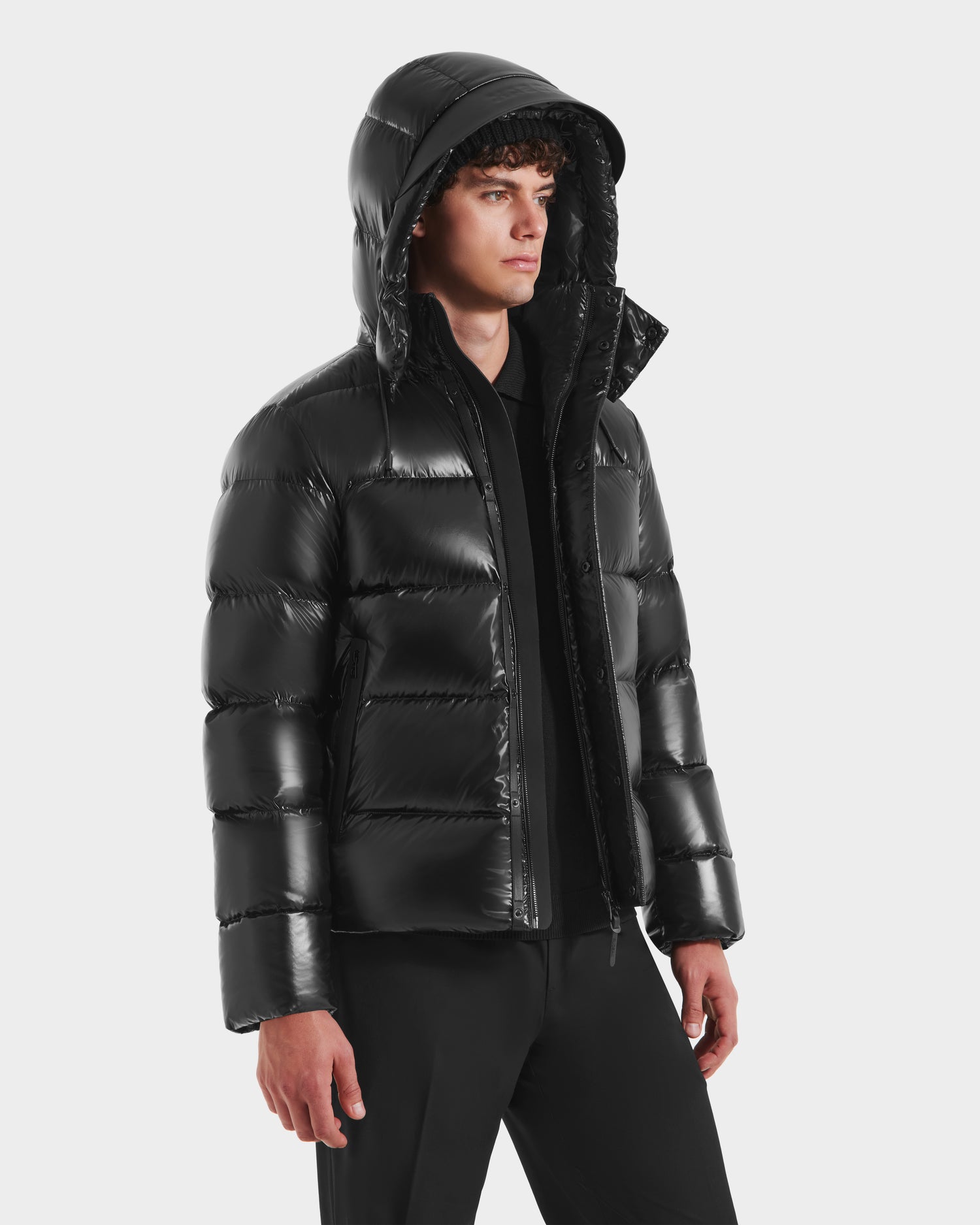 JOEL S Black Puffer Jacket: High-Shine Down for Sub-Zero Warmth – Rudsak