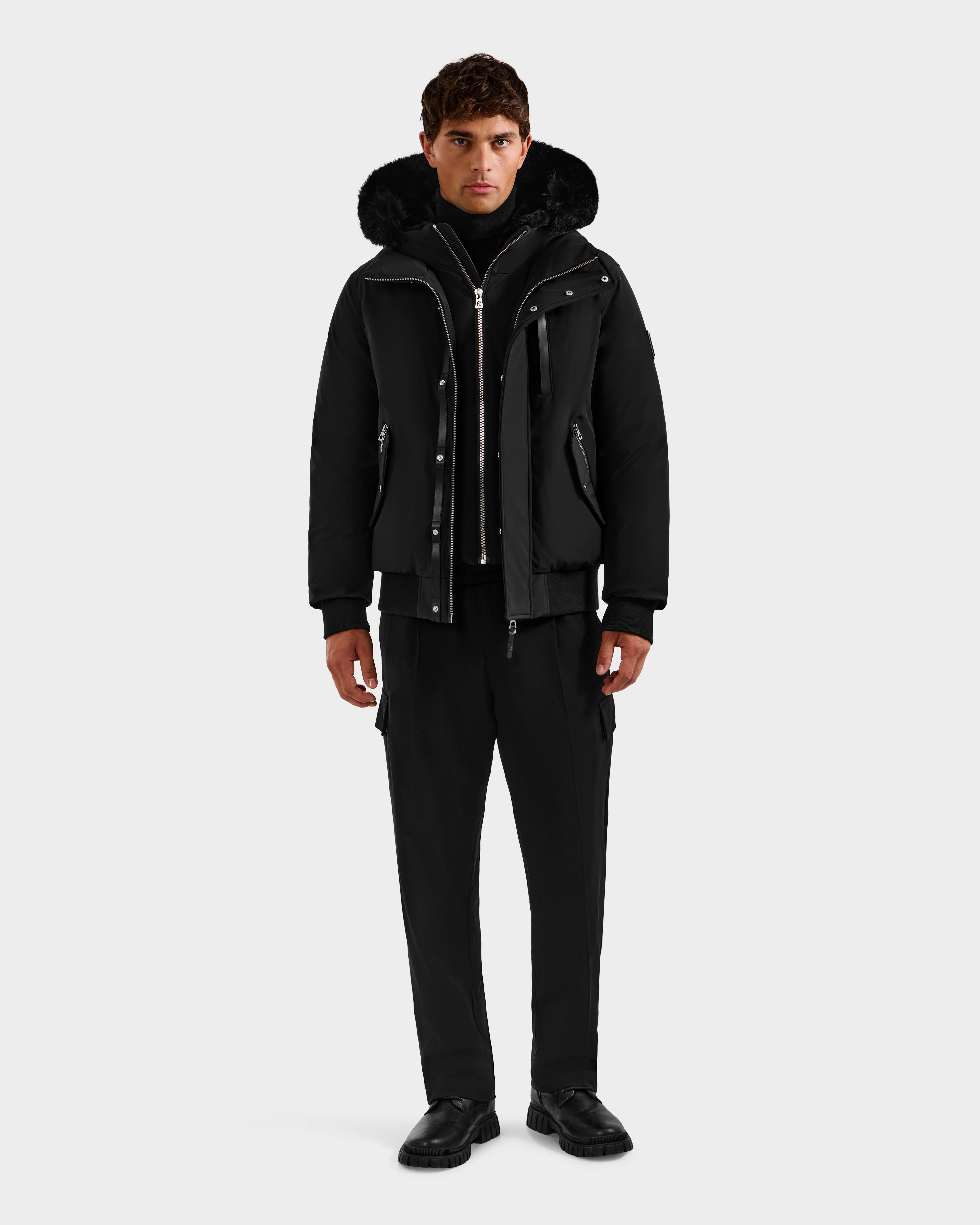 RUDSAK ROCKY Men's Black Down Bomber | Recycled, RDS Down – Rudsak