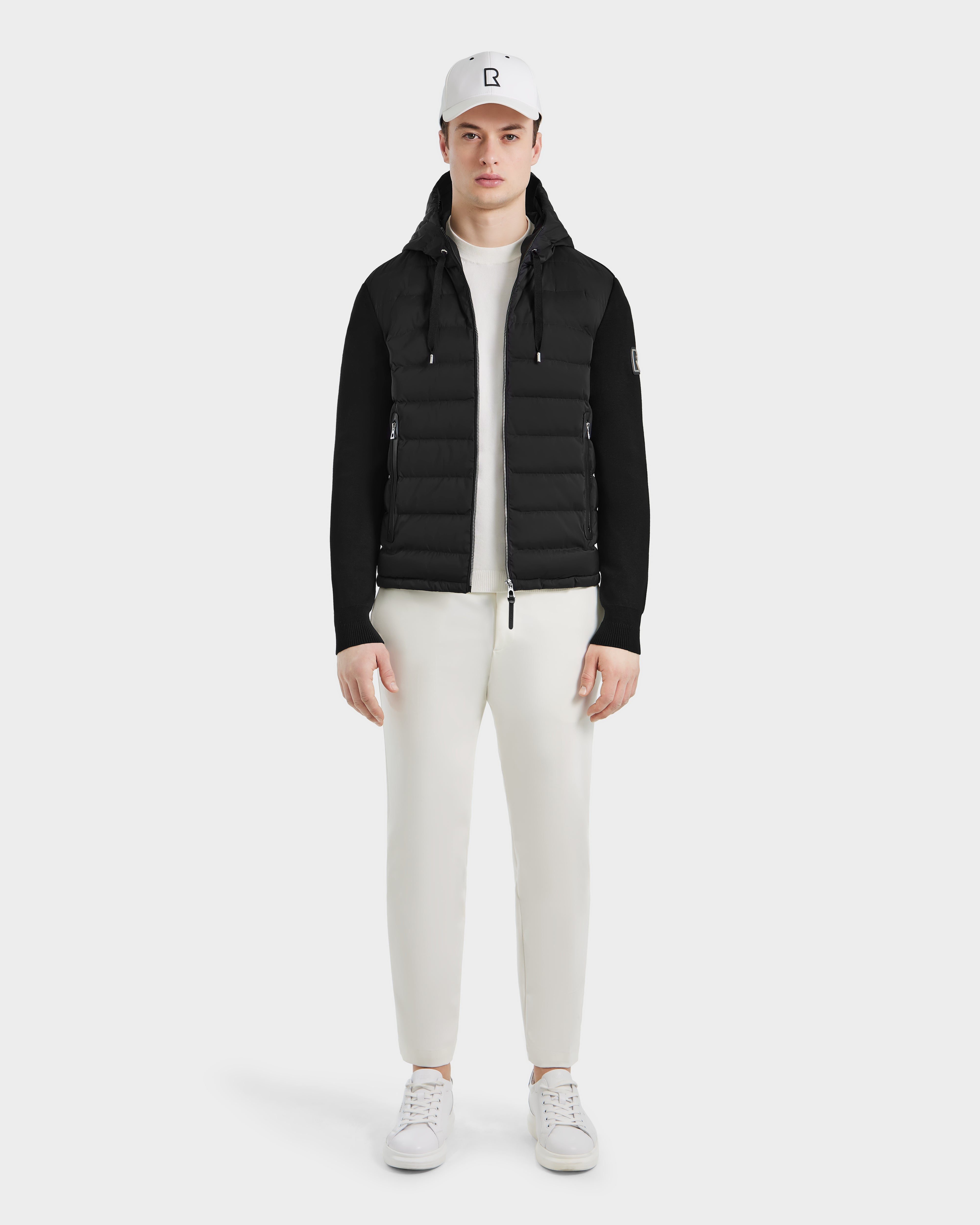 RUDSAK Men's RIVER Hooded Hybrid Down Jacket | Lightweight Style – Rudsak